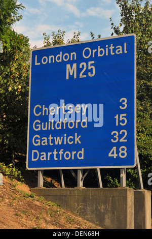 The M25 motorway orbital road around London Stock Photo - Alamy