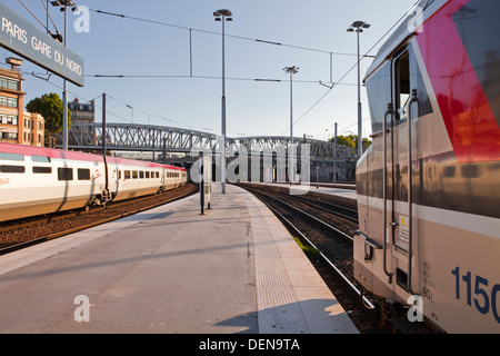 High Speed French SNCF Intercity Train Level Crossing Gravelines France ...