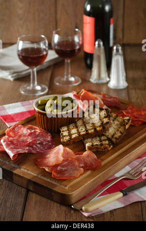 Charcuterie board. Cold meats sharing platter Stock Photo - Alamy