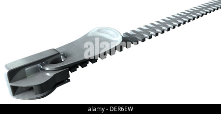 Extreme close-up of metal zipper. Macro photography, tailoring or Stock ...