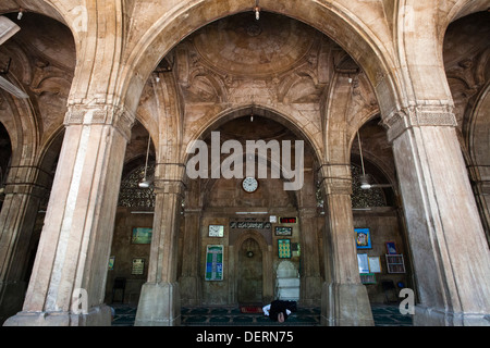 Interiors of a mosque, Sidi Saiyyed Mosque, Ahmedabad, Gujarat, India ...