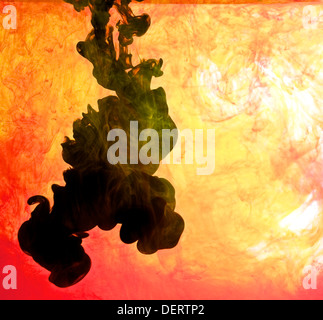 Green and blue inks Stock Photo - Alamy