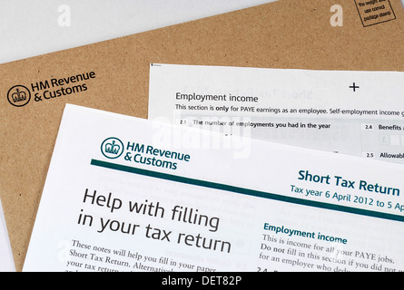 HMRC tax return paperwork Stock Photo: 81019649 - Alamy