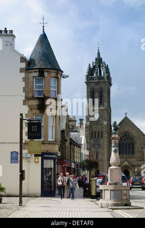 Peebles county town of Peeblesshire in the Scottish Borders UK old ...
