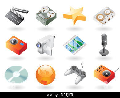 High detailed realistic icons for electronics devices Stock Photo - Alamy
