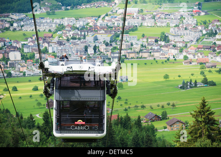 CabriO cable car to Stanserhorn, the world's first double decker open ...