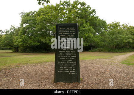 Rufus Stone memorial in the New Forest, on the site where King William ...