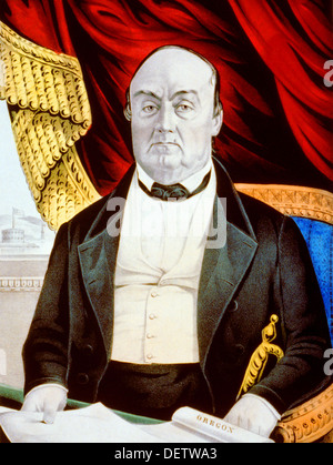 Vintage portrait of Lewis Cass Stock Photo - Alamy