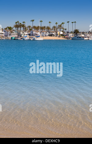 Newport Bay California Balboa Peninsula beach and Lido Island USA Stock ...