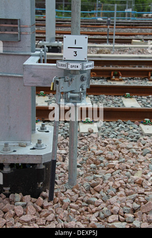 Newly installed Overhead Line Equipment (OHLE) as part of Network Rails ...