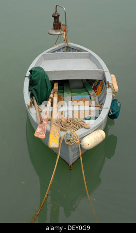 A small boat in the harbour of Trani, Apulia, Italy, Europe Stock Photo ...
