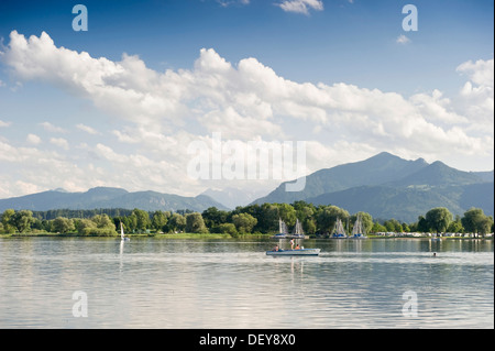 Lake Chiemsee near Uebersee, Chiemsee, Bavaria, Germany Stock Photo - Alamy