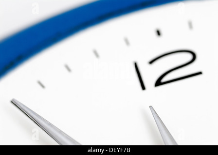 Clock showing almost high noon Stock Photo - Alamy