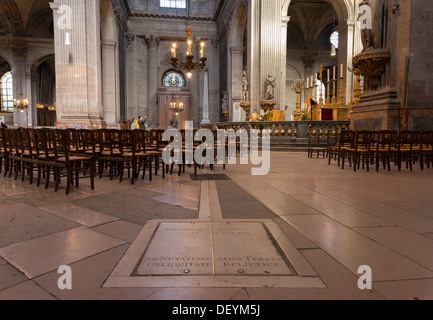 The Rose Line in Saint Sulpice Church Paris France. Featured in the Dan ...