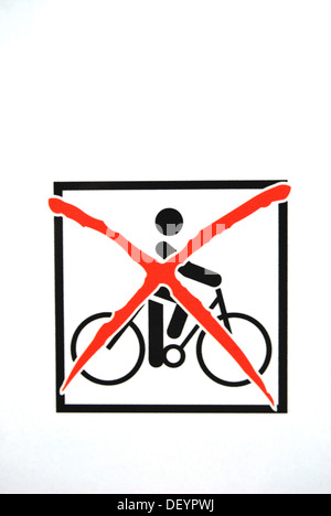 Traffic sign indicating no cycling allowed Stock Photo - Alamy