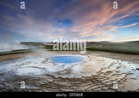 Hot spring, sinter terraces, Hveravellir high-temperature or geothermal ...