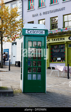 telefon old irish green telephone box westport county mayo republic of ...