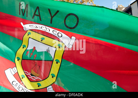 county mayo gaa fans with county flags at a game republic of ireland ...