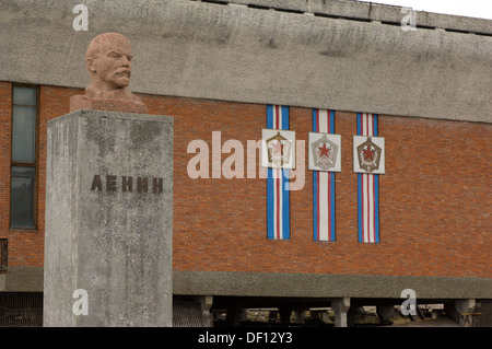 Northernmost bust of Lenin at the deserted Soviet Russian mining ...
