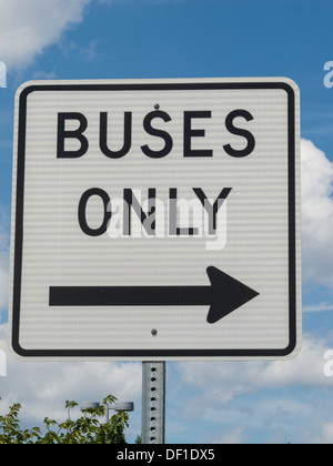 Buses Only traffic sign Stock Photo - Alamy