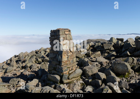 The Summit Trig Point on Scafell Pike with Clouds Created by a ...