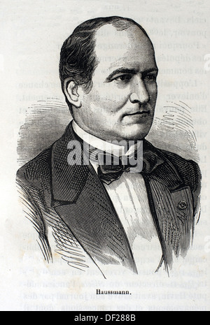 BARON GEORGES-EUGENE HAUSSMANN (1809-1891) French architect who Stock ...