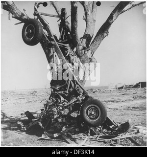 Car wrapped around large tree by tornado. Udall, Kansas Stock Photo - Alamy