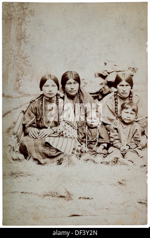 group of Native American Indian women squaws have pow wow for ...
