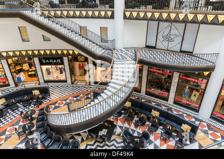 BERLIN, GERMANY - JULY 24: Luxurious art deco style shopping mall near ...