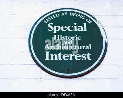 Listed as being of special historic and architectural interest sign on ...