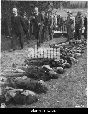 A photograph documenting the German atrocities during World War II in ...