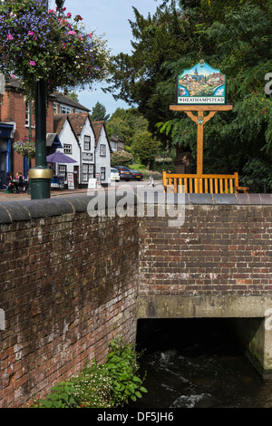 Wheathampstead Village sign, High Street, Wheathampstead, Hertfordshire ...