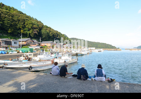 Okishima in Shiga Prefecture, Japan. This is Japan's only populated ...