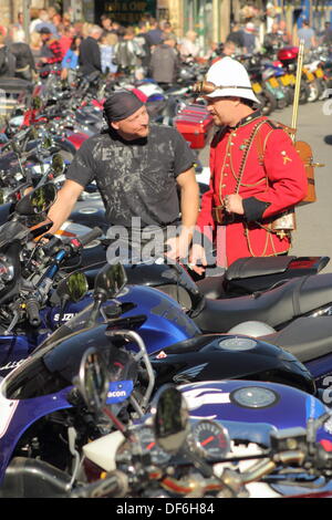 Bikers in Matlock Bath Stock Photo - Alamy
