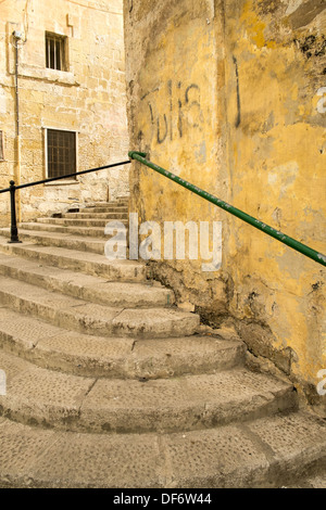 Stone steps in Malta's Capital Valletta Stock Photo - Alamy