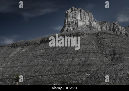 massive limestone formation of El Capitan in Guadalupe Mountains ...