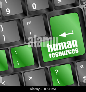 human resources button on computer keyboard key Stock Photo - Alamy