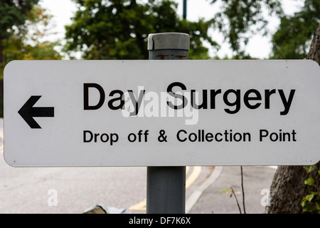 Hospital directional sign for 'Day Surgery Unit' Stock Photo - Alamy