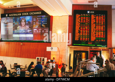 Sydney exchange trading stock market ASX 100 building in bridge Stock ...