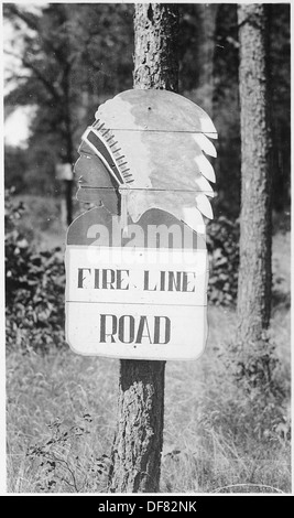 Road markers on a Native American reservation are shown, helping guide ...