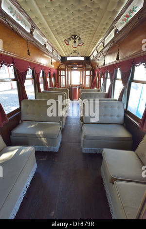 The interior of a luxury tram in Lisbon, Portugal Stock Photo - Alamy