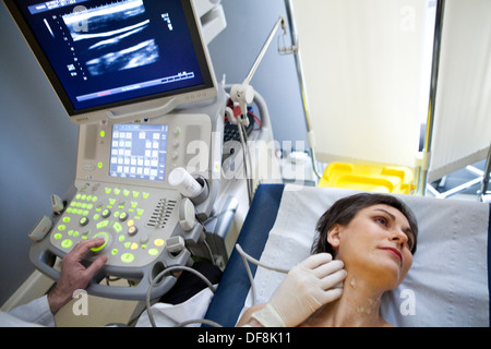 Carotid artery, doppler ultrasound scan Stock Photo - Alamy