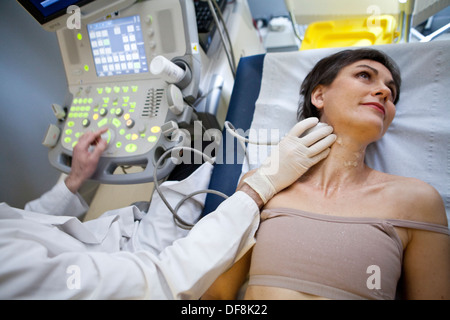 Carotid artery, doppler ultrasound scan Stock Photo - Alamy
