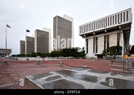 New York state agency office building towers and the legislative office ...