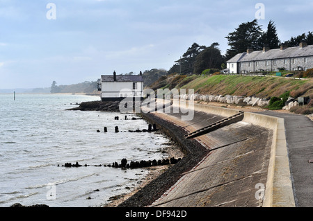 The historic Watch House on the foreshore at Lepe, Hampshire, UK on ...