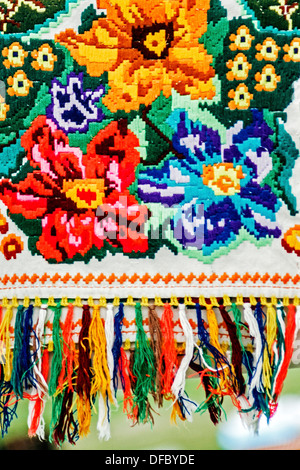 Materials and embroidered Romanian traditional port specific Stock ...