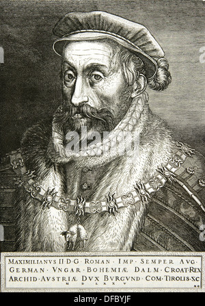 Emperor Maximilian II, 1527 - 1576, copper engraving from 1575, Kaiser ...
