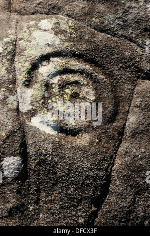 Ancient Rock Art Glyphs. Galicia, Spain Stock Photo - Alamy