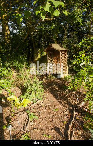 Wooden garden bower Stock Photo - Alamy