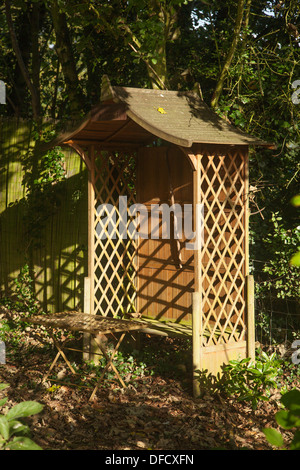 Wooden garden bower Stock Photo - Alamy